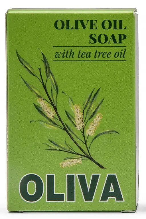 OLIVA Olive Oil Soap with Tea Tree Oil - 100g | Vitamin Planet