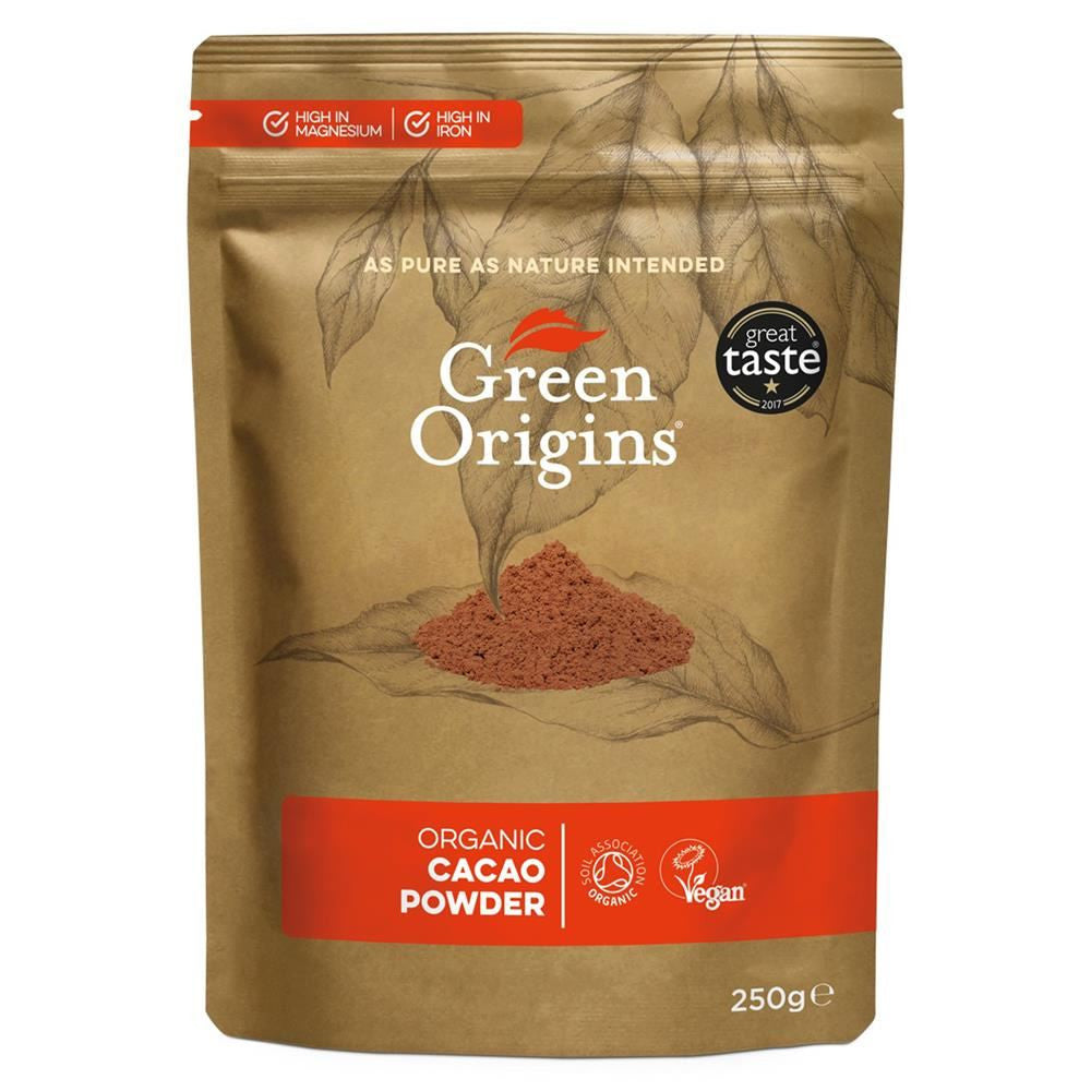 Green Origins Organic Cacao Powder - 250g | Vitamin Planet