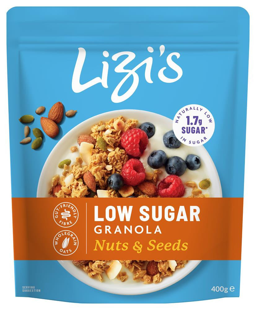 Lizi's Low Sugar Granola Nuts & Seeds - 400g | Vitamin Planet