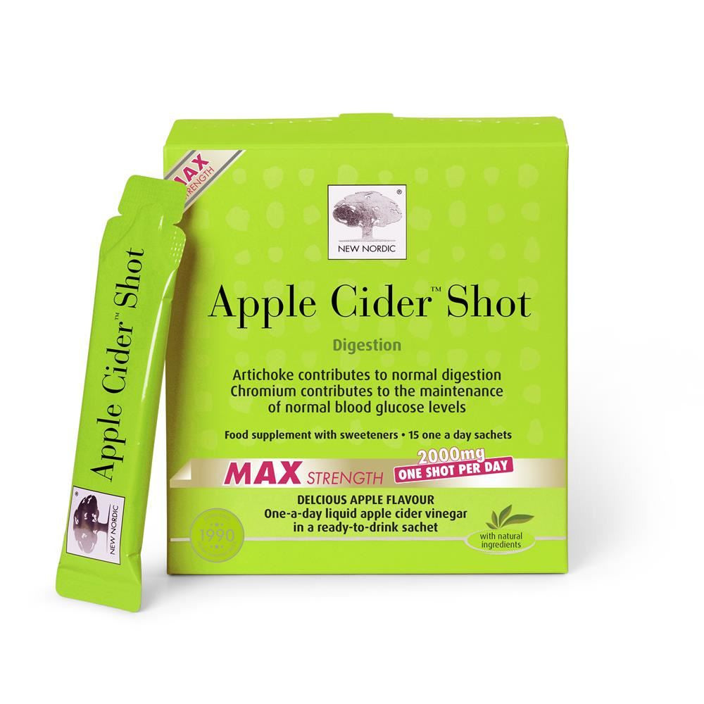 New Nordic Apple Cider Max Strength Shot - 15 Sachets | Vitamin Planet