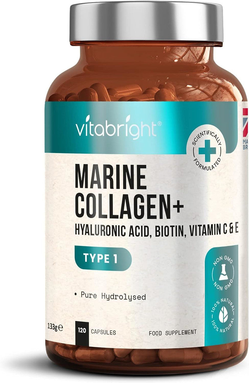 Vitabright Marine Collagen Complex 1000mg - 120 Capsules | Vitamin Planet